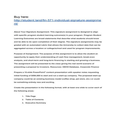 FIN 571 Individual Signature Assignment | PDF