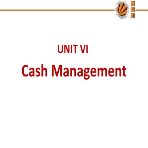 FIN 6 Unit Cash Management.pptx
