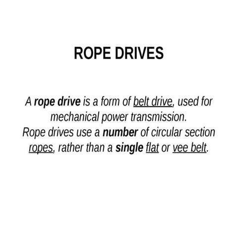 rope drives | PPTX