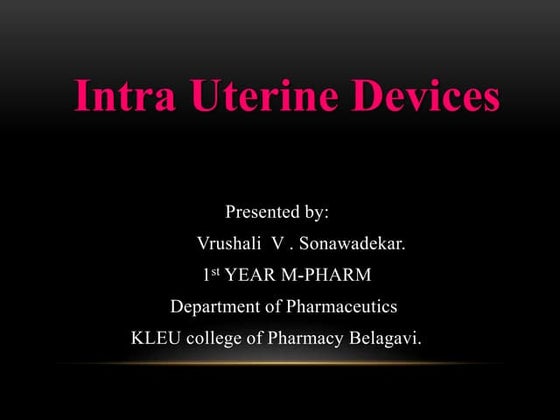 Intrauterine device (IUD) | PPT