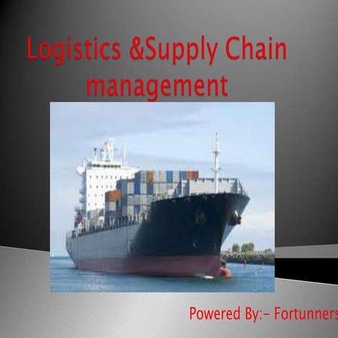 logistics and supply chain management | PPT