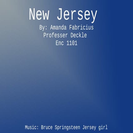 New Jersey Presentation | PPTX