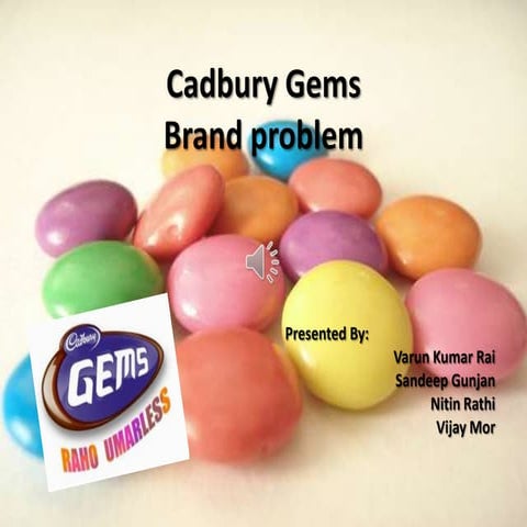 Cadbury Gems brand problem and their solution | PPTX