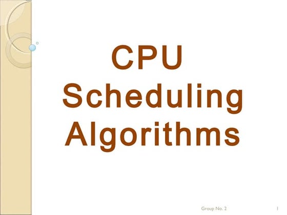Cpu Scheduling In Os Presentation Ppt