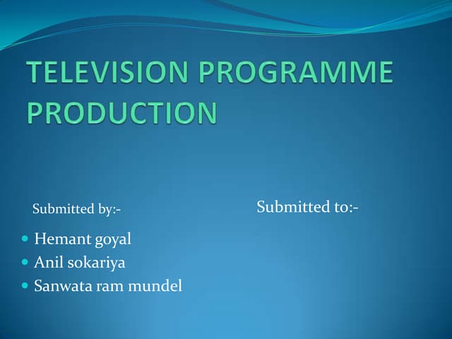 Radio programme production | PDF
