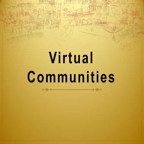 Yunus Hatipoglu (Virtual Communities) | PPTX