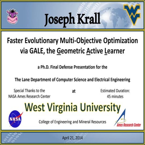Faster Evolutionary Multi Objective Optimization Via Gale The