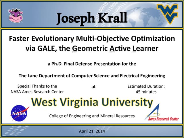 Faster Evolutionary Multi Objective Optimization Via Gale The