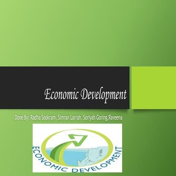 Economics: Economic Development | PPTX