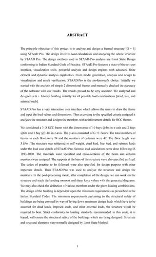 Design & Analysis of G+2 Residential Building Using STAAD Pro | PDF