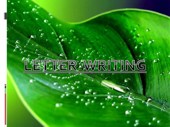 Writing - Letter Writing | PPT