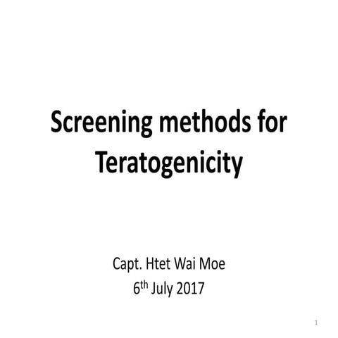 Teratogenecity | PPTX