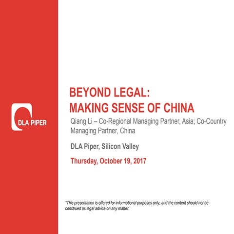 Beyond Legal : Making Sense of China | PPTX