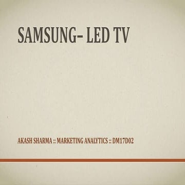 FMCD Sector and Samsung LED TV | PPT