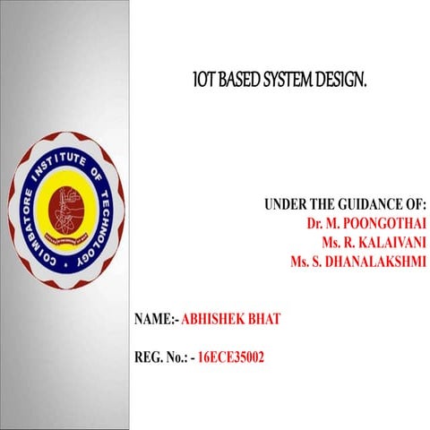 Iot Based System Design Ppt 7210