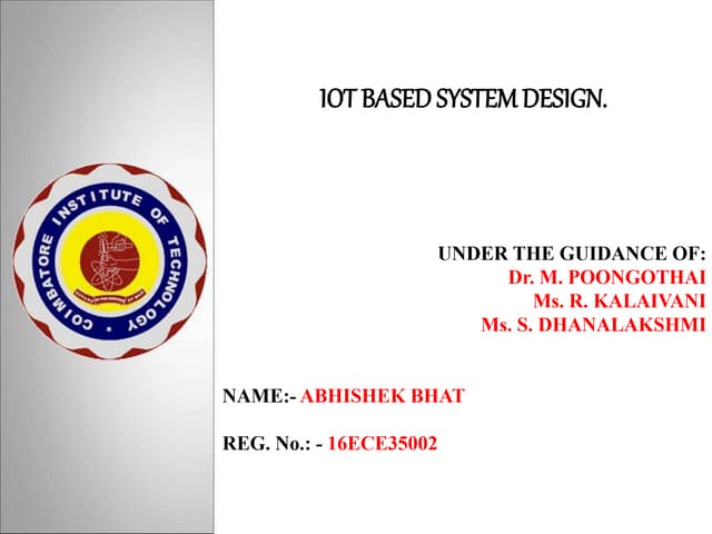 Iot Based System Design Ppt 7210