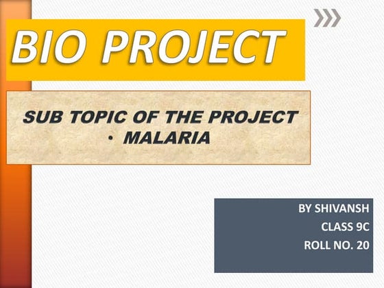 Biology investigatory project class 12 [malaria] | DOCX