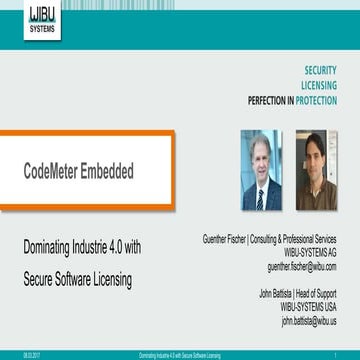Dominating Industrie 4.0 with Secure Software Licensing | PPT