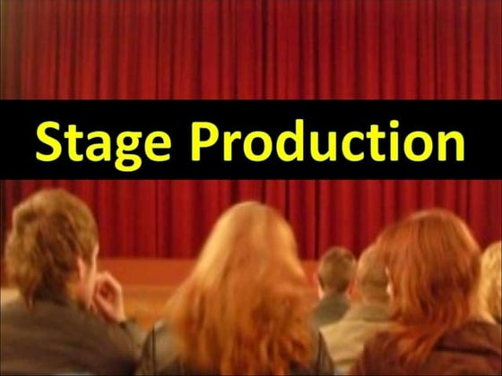 Roles in a stage production | PPTX