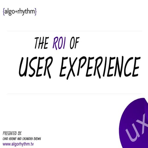 UX Basics & The ROI Of UX | PDF