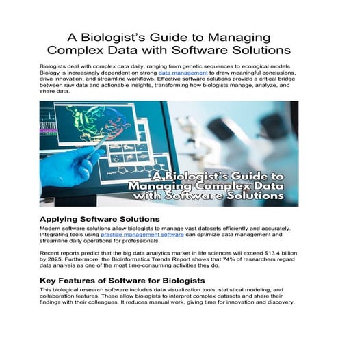 A Biologist’s Guide to Managing Complex Data with Software Solutions.docx