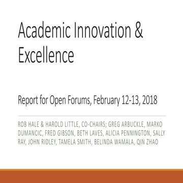 Academic Innovation and Excellence | PPTX