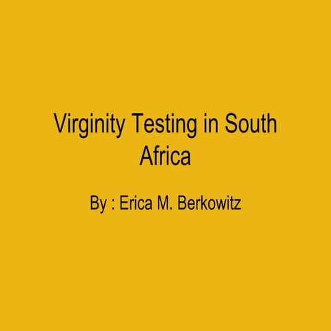 Virginity Testing In Africa2 | PPT