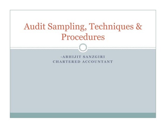 SA 530 Audit Sampling | PPTX