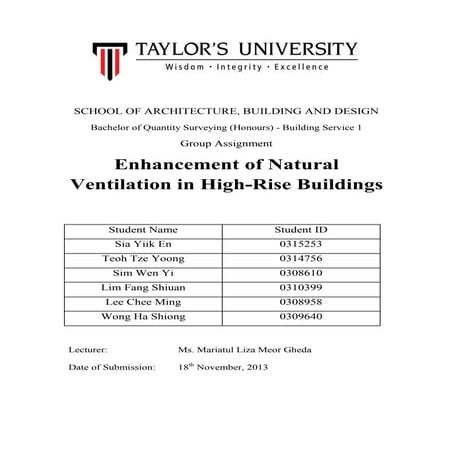 Final building service (assignment) | PDF