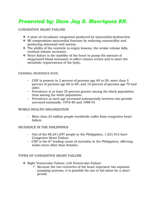 Congestive heart failure | PPT