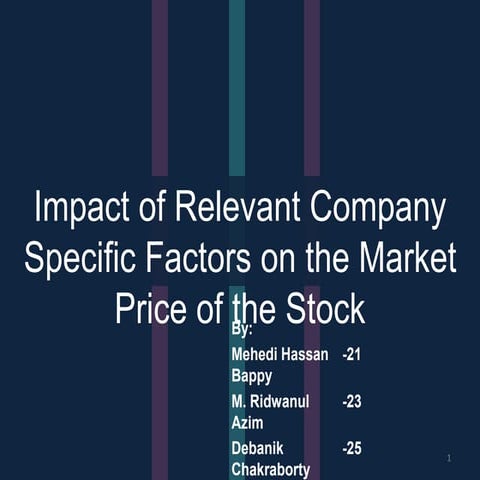 Impact of Relevant Company Specific Factors on the Market Price of the ...