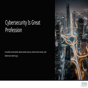 Cybersecurity Profession: From Reactive Defense to Proactive Innovation ...