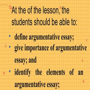 FINAL-DEMONSTRATION TEACHING ON ARGUMENTATIVE ESSAY pptx | PPTX