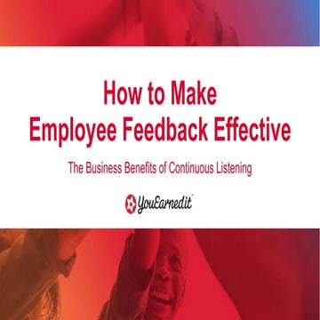 How to Make Employee Feedback Effective | PPTX