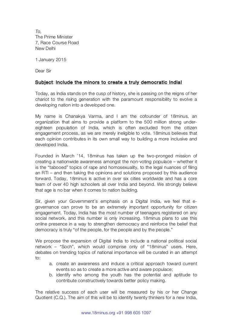 A Letter To The Prime Minister a-letter-to-the-prime-minister