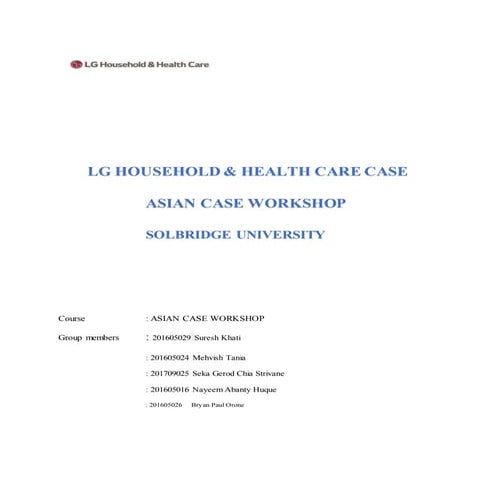 Final report LG Household and Healthcare | DOCX