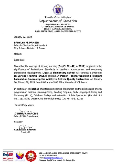 INSET Training Design and Matrix.docx