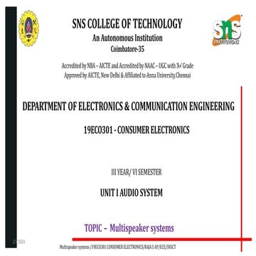 Final - Multispeaker Systems in audio system | PDF