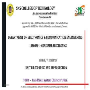 Final - PA address system - Characteristics..pptx