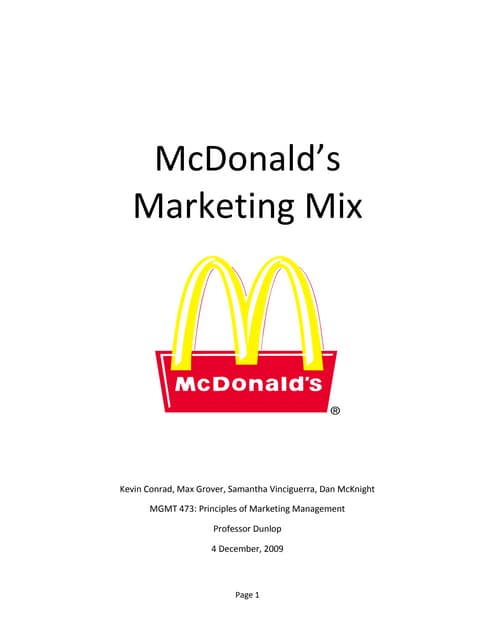 Mcdonald case-study & analysis | PPT