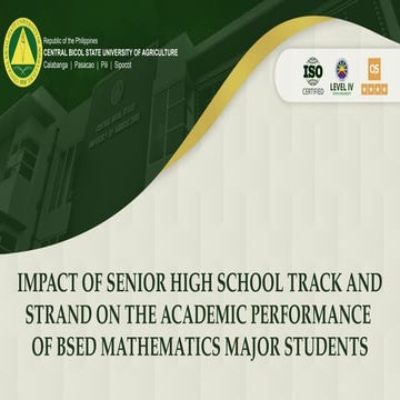 Impact of senior high school track track | PPTX