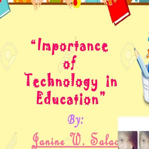 Importance of technology in Education | PPT