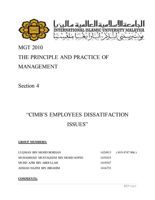 Cimb bank assignment re=do | PDF