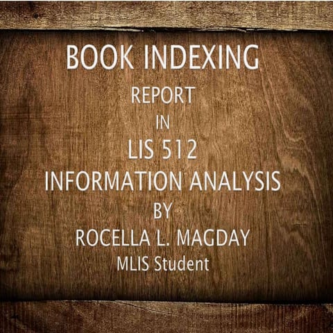 2020 Book indexing Report | PPT