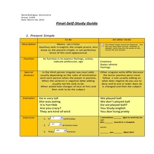 Final self study guide | DOCX
