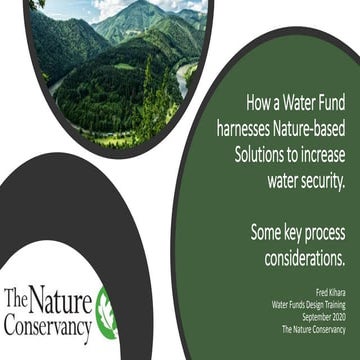 Key steps in Water Fund development - the design phase | PPTX