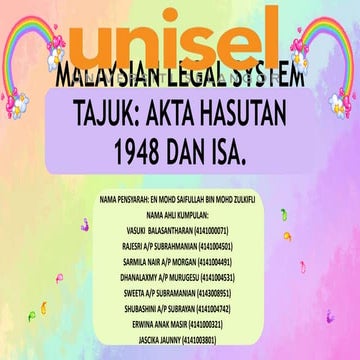 AKTA HASUTAN & ISA | PPTX