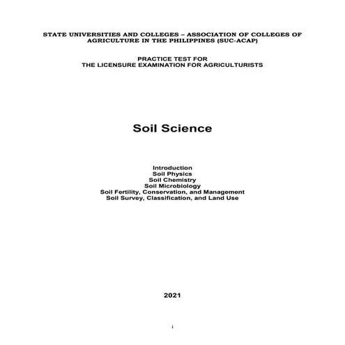 Soil Science Practice Related to Soil Science Practice | PDF
