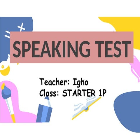 A presentation tion to examine the kids or young students | PPT