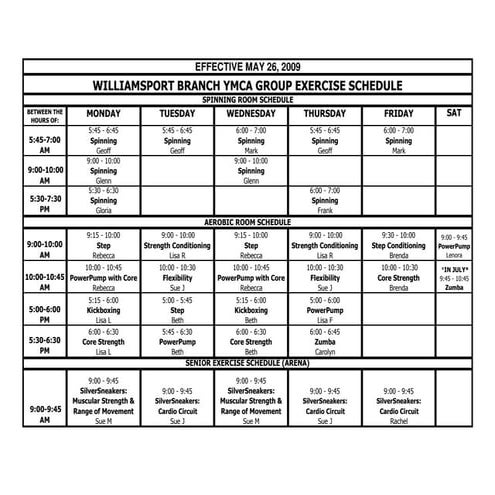 Cyclone Subs Schedule | PDF